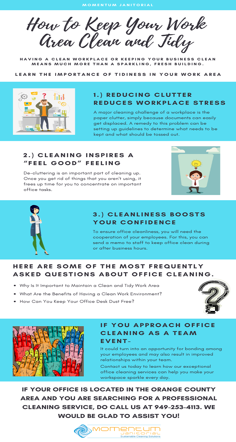 How to Keep Your Work Area Clean and Tidy | Latest Infographics