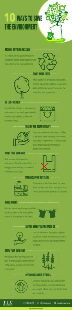 10 Ways to Save the Environment | Latest Infographics