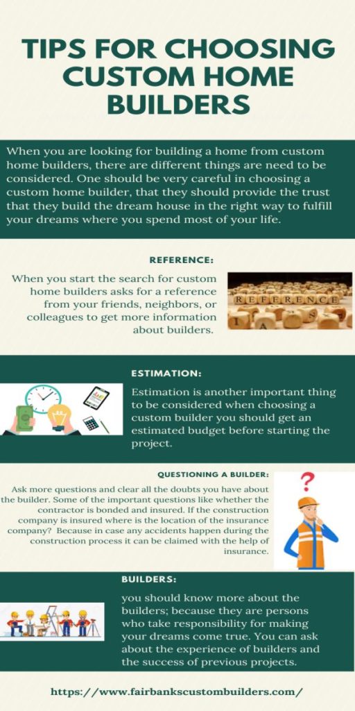 Tips for choosing custom home builders | Latest Infographics