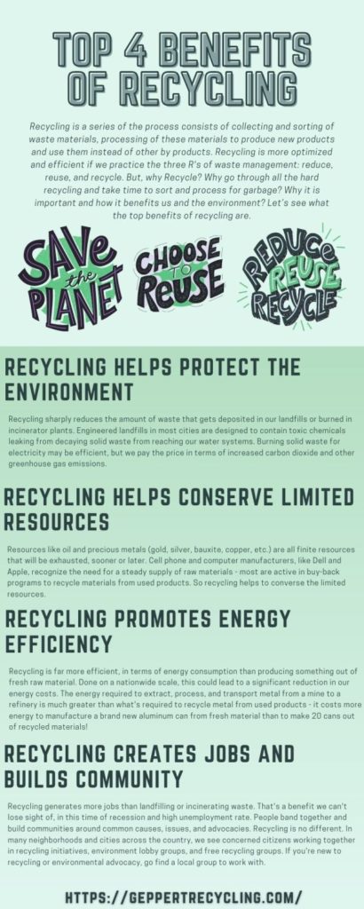 Top 4 Benefits of Recycling | Latest Infographics