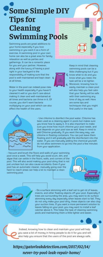 Some Simple DIY Tips for Cleaning Swimming Pools | Latest Infographics
