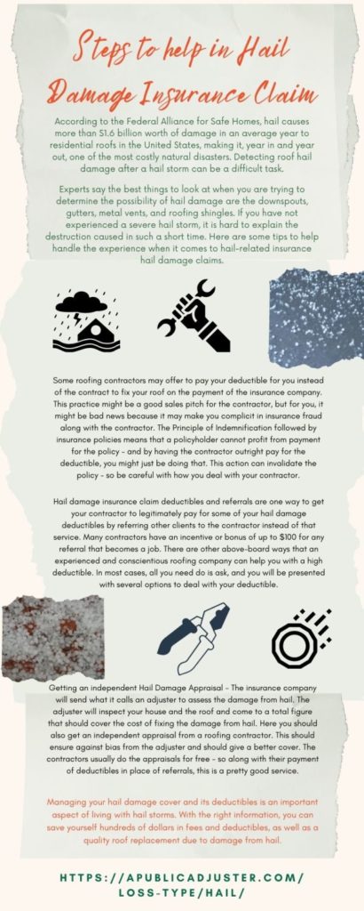 Steps to help in Hail Damage Insurance Claim | Latest Infographics